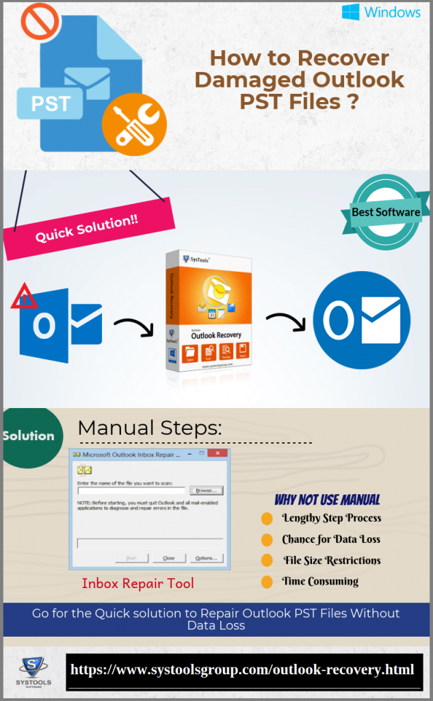 How to Recover data from Corrupt PST file in Outlook 2016, 2013, 2010? How to Recover data from Corrupt PST file in Outlook 2016, 2013, 2010?