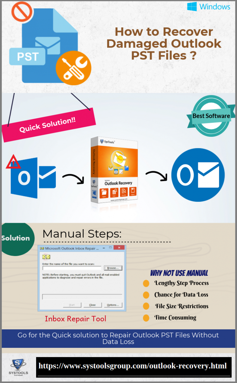 How to Recover data from Corrupt PST file in Outlook 2016, 2013, 2010?