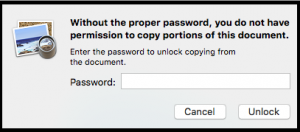 Without Proper Password you don’t have Permissions to Copy PDF Portions